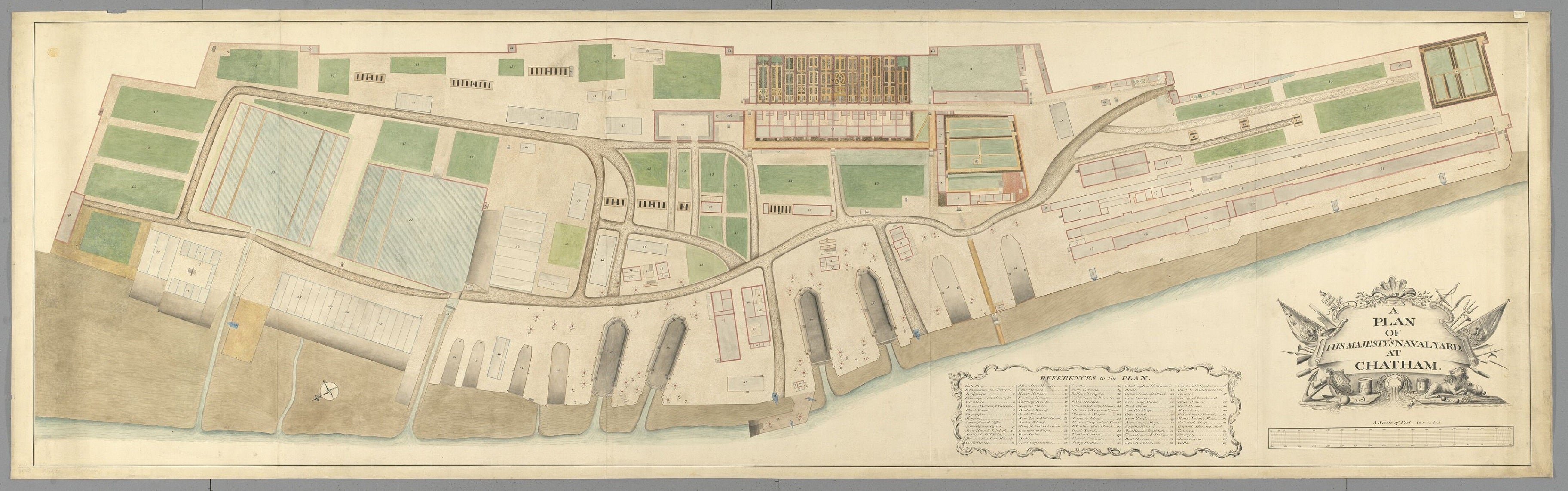 Chatham Dockyard Historic Wall Map 1774 | Shop Mapworld