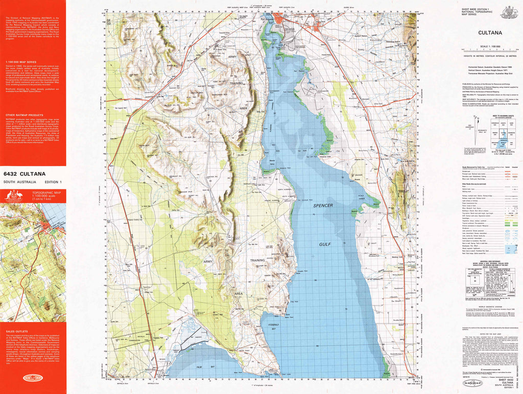 Buy 6432 Cultana 1:100k Topographic Map