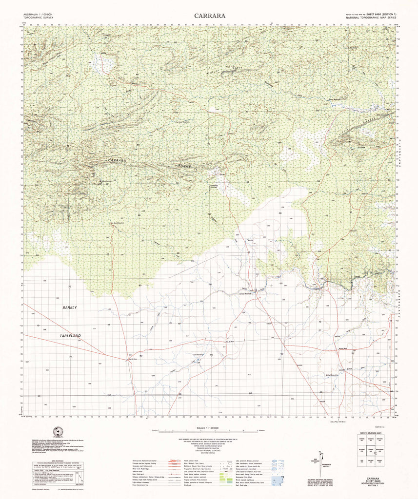 Buy 6460 Carrara 1:100k Topographic Map