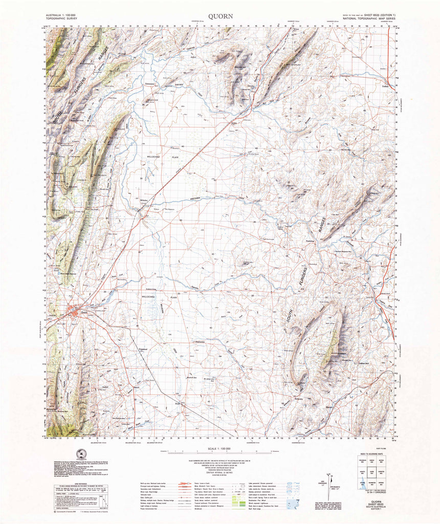 Buy 6533 Quorn 1:100k Topographic Map