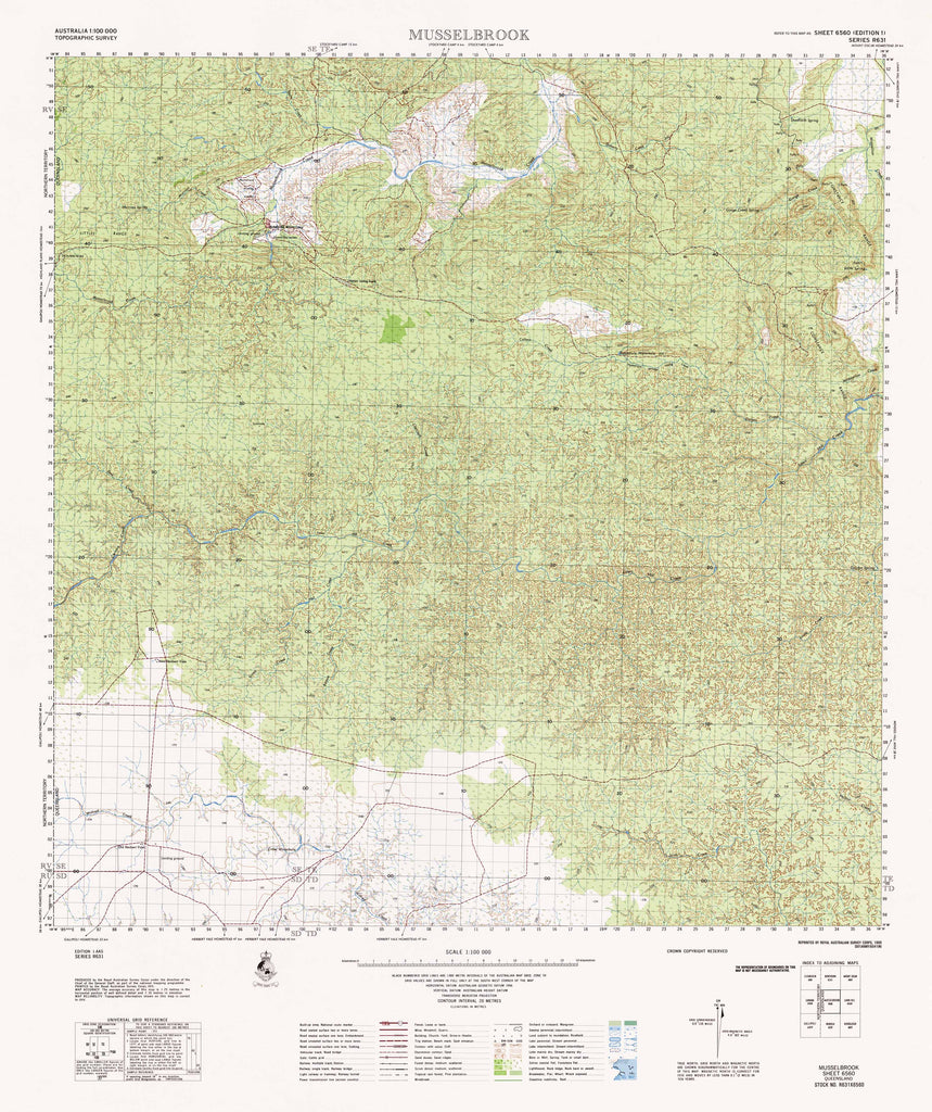 Buy 6560 Musselbrook 1:100k Topographic Map