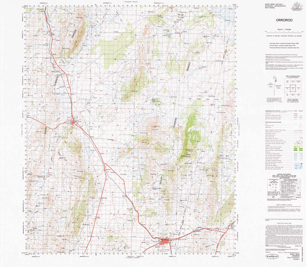 Buy 6632 Orroroo 1:100k Topographic Map
