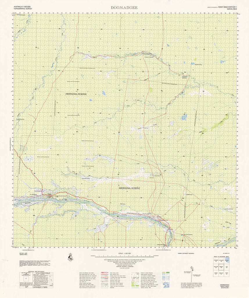 Buy 6662 Doomadgee 1:100k Topographic Map