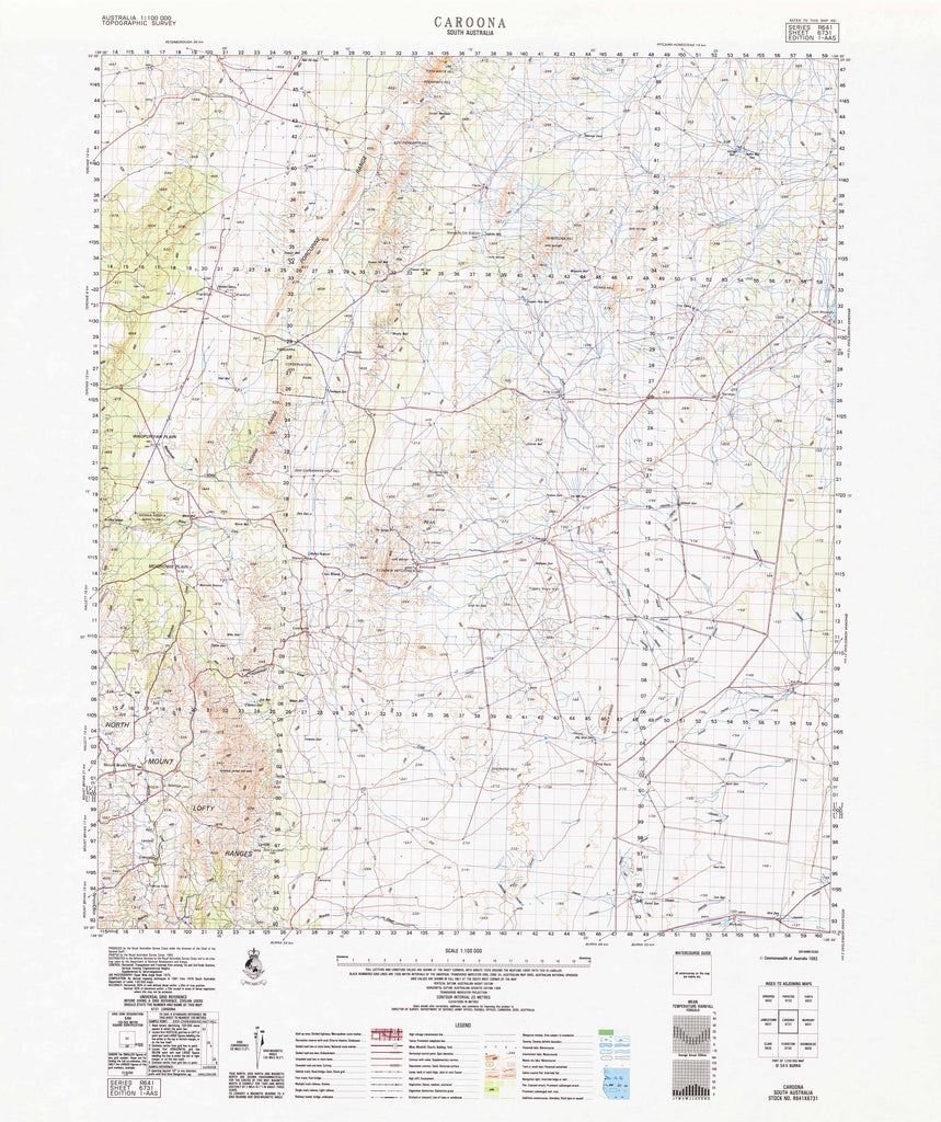 Buy 6731 Caroona 1:100k Topographic Map