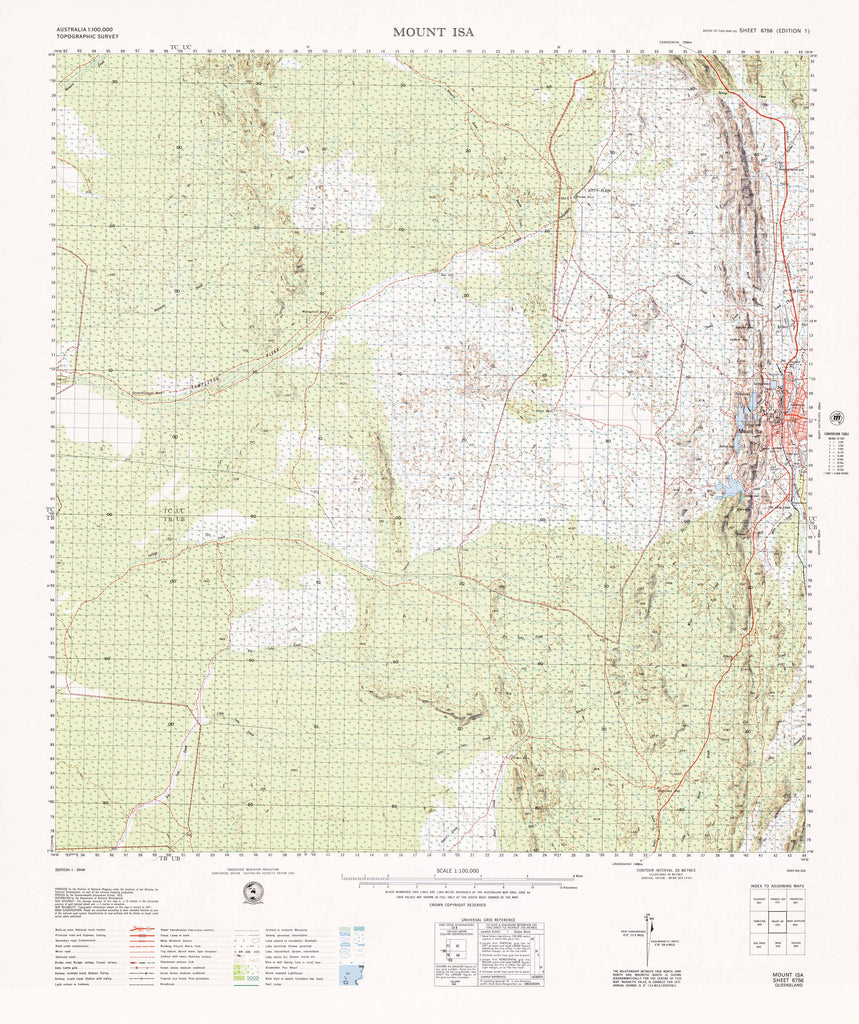 6756 Mount Isa 1:100k Topographic Map | Mapworld