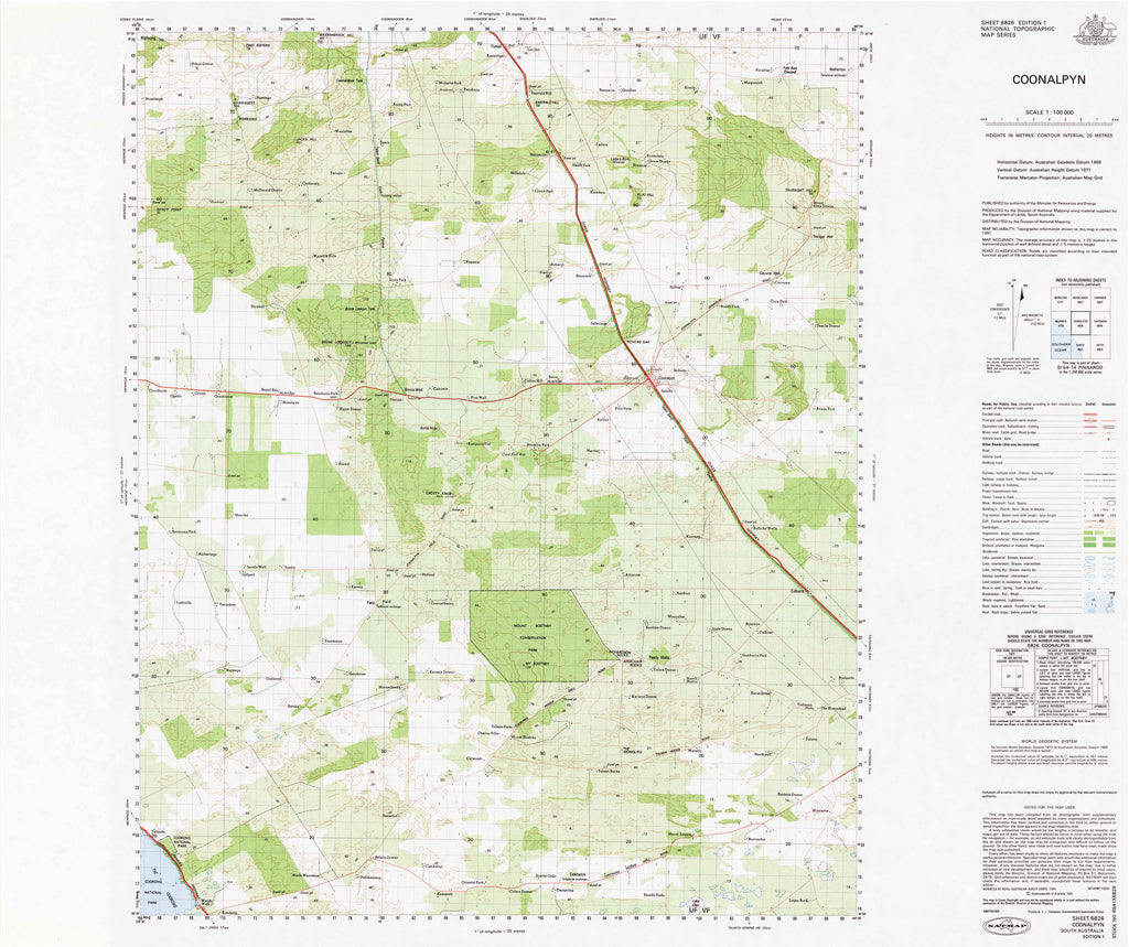 Buy 6826 Coonalpyn 1:100k Topographic Map