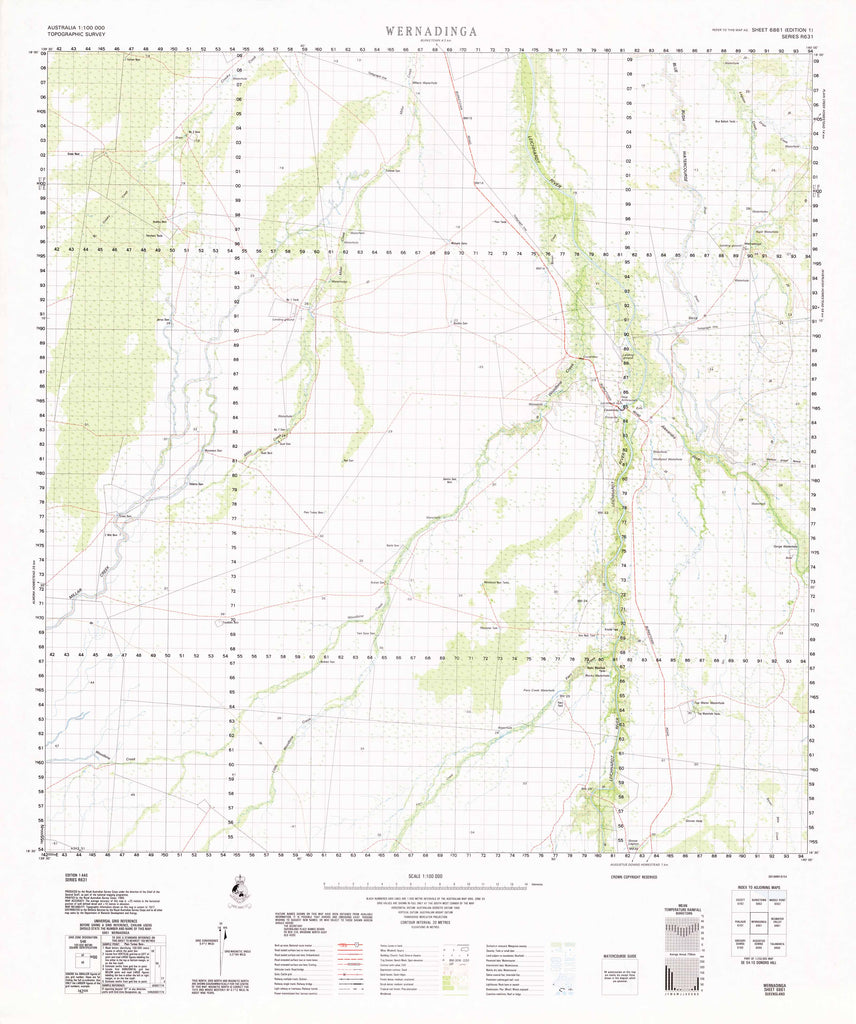 Buy 6861 Wernadinga 1:100k Topographic Map