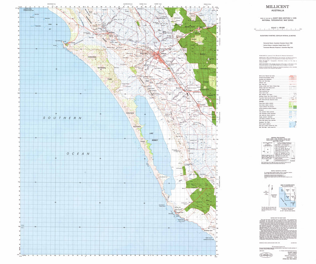 Buy 6922 Millicent 1:100k Topographic Map