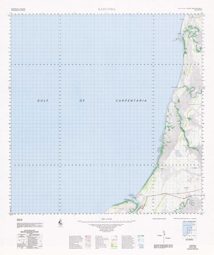 Buy 7063 Karumba 1:100k Topographic Map