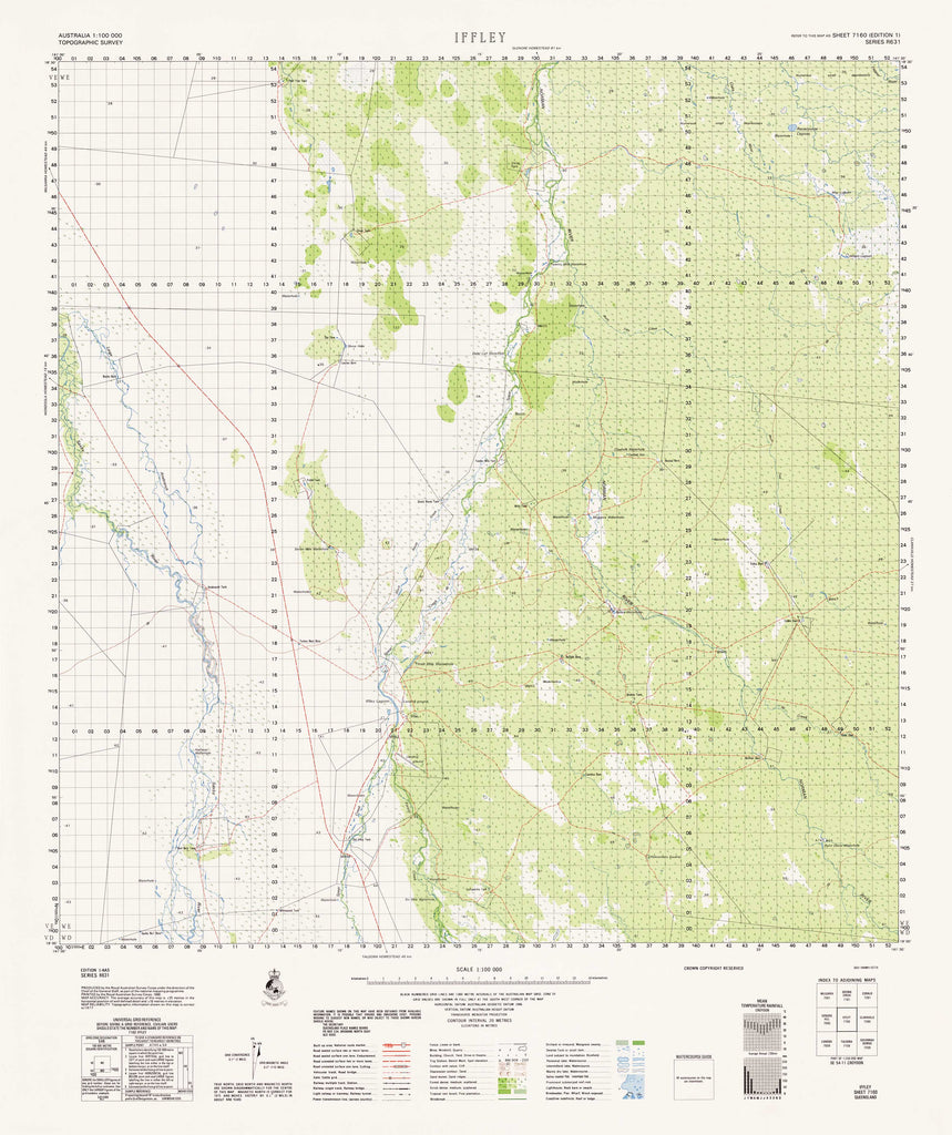 Buy 7160 Iffley 1:100k Topographic Map