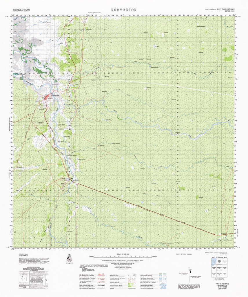 Buy 7162 Normanton 1:100k Topographic Map