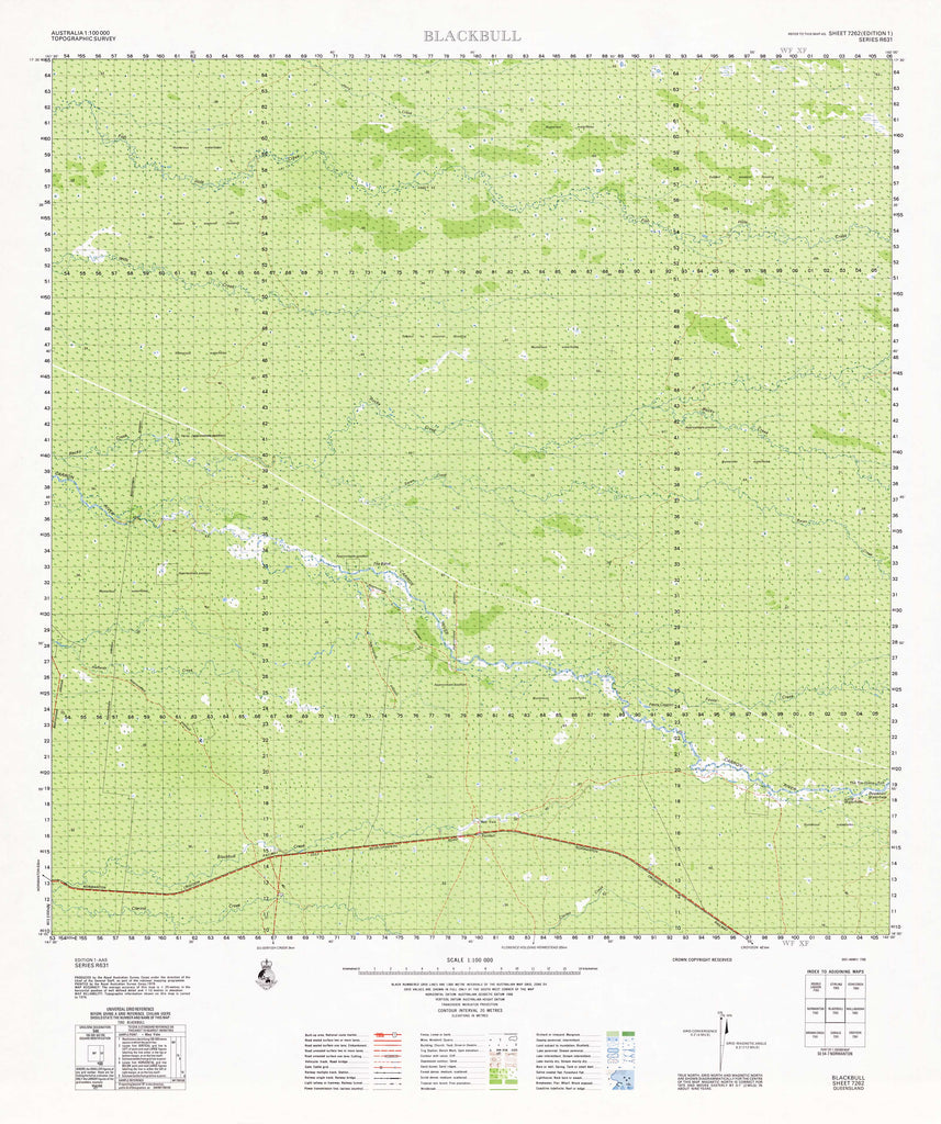 Buy 7262 Blackbull 1:100k Topographic Map