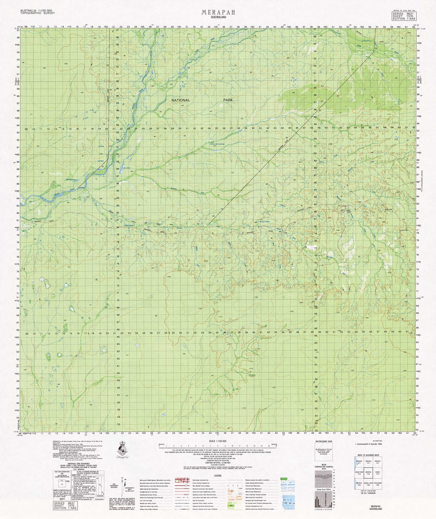 Buy 7370 Merapah 1:100k Topographic Map