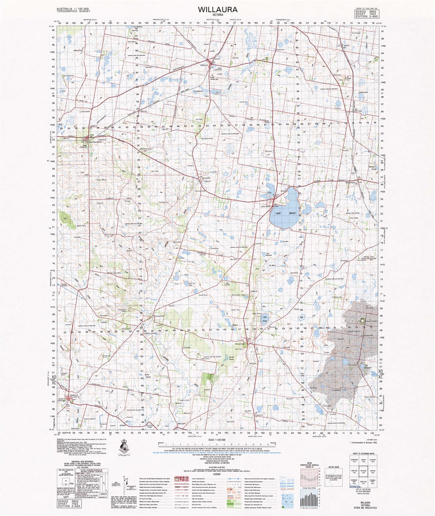 Buy 7422 Willaura 1:100k Topographic Map