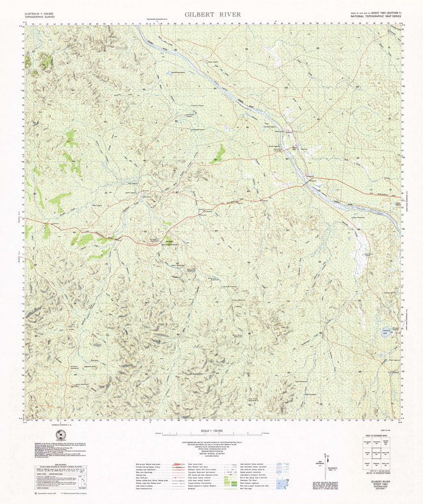 Buy 7461 Gilbert River 1:100k Topographic Map