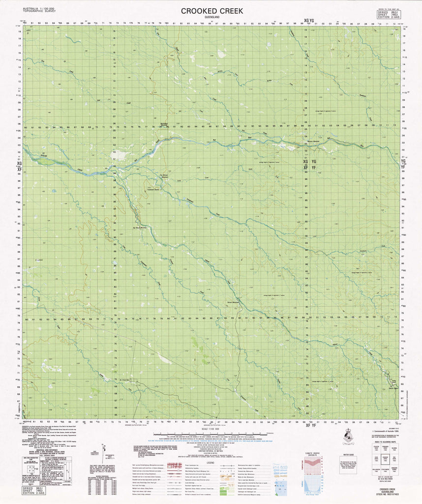 Buy 7463 Crooked Creek 1:100k Topographic Map