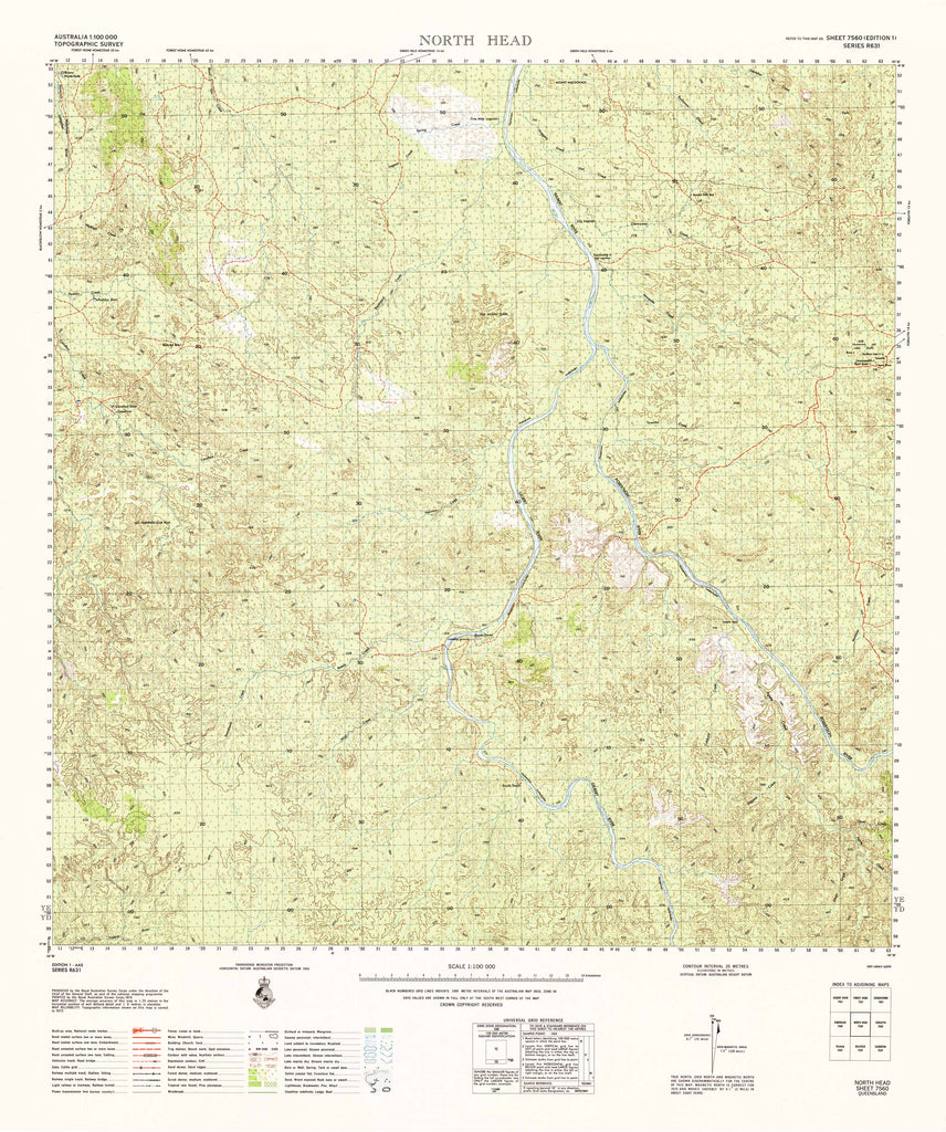 Buy 7560 North Head 1:100k Topographic Map