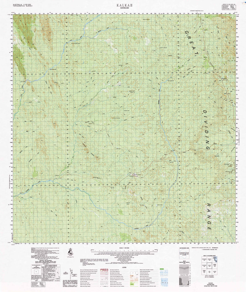 Buy 7568 Kalkah 1:100k Topographic Map