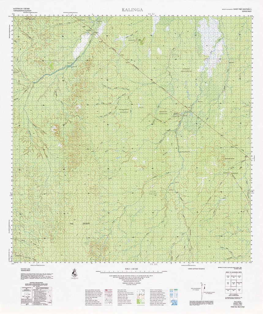 Buy 7667 Kalinga 1:100k Topographic Map