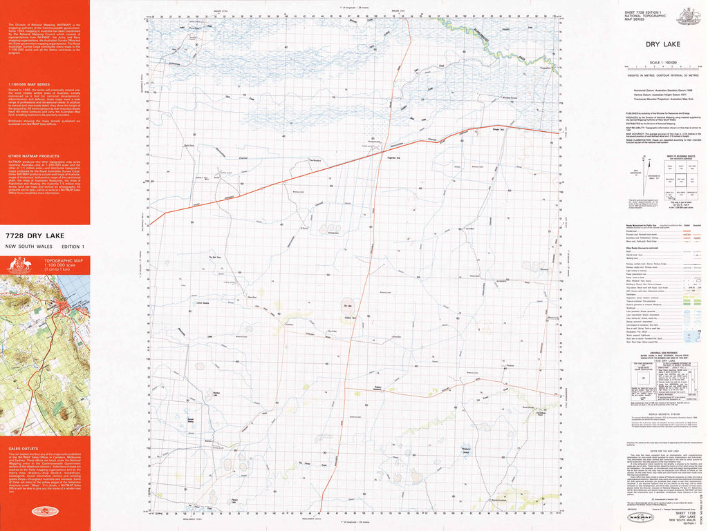 Buy 7728 Dry Lake 1:100k Topographic Map