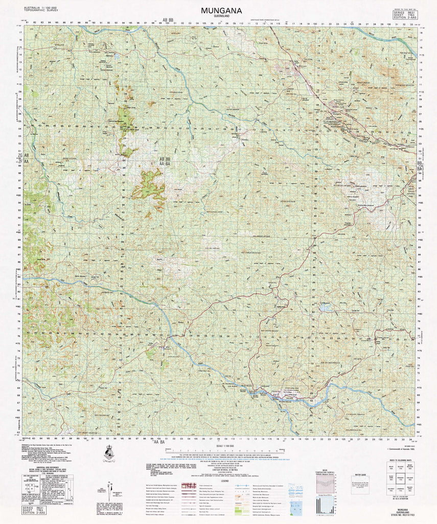 Buy 7763 Mungana 1:100k Topographic Map