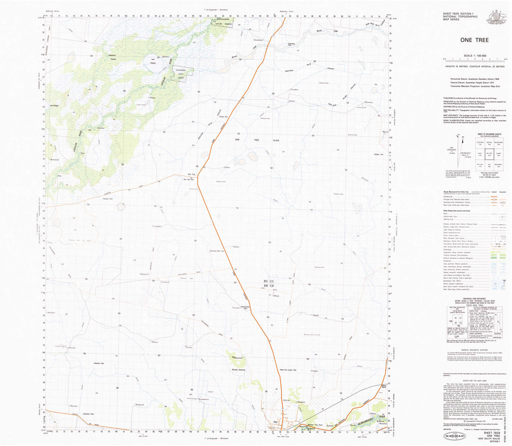 Buy 7829 One Tree 1:100k Topographic Map