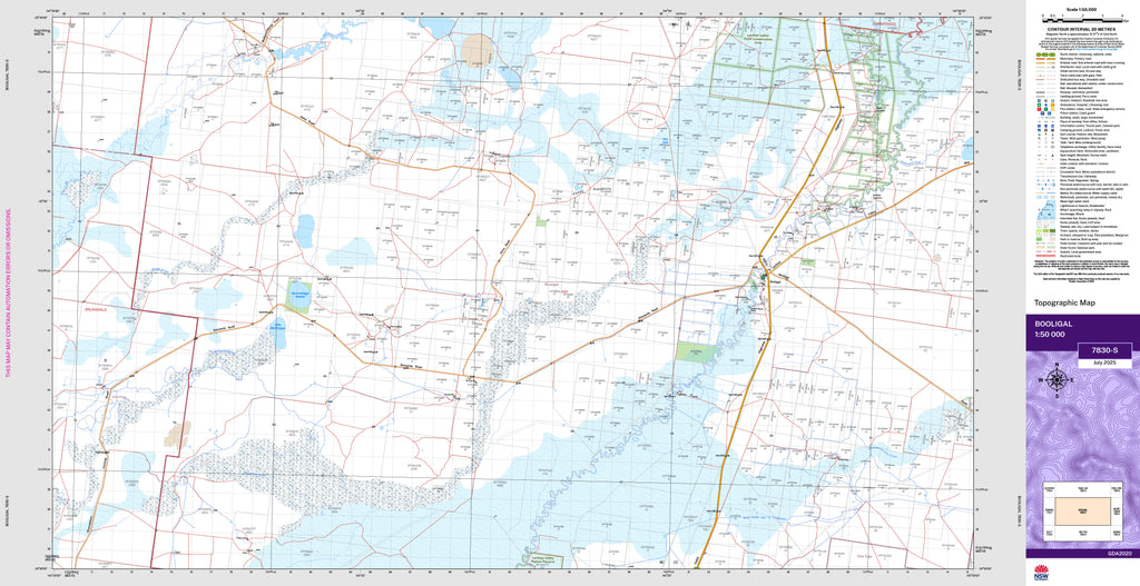 Booligal 7830-S Topographic Map 1:50k | Mapworld