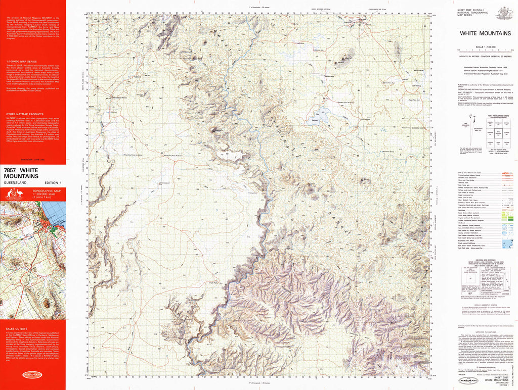 Buy 7857 White Mountains 1:100k Topographic Map