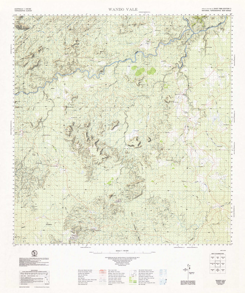 Buy 7858 Wando Vale 1:100k Topographic Map