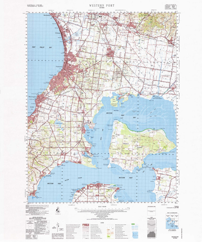 Buy 7921 Western Port 1:100k Topographic Map