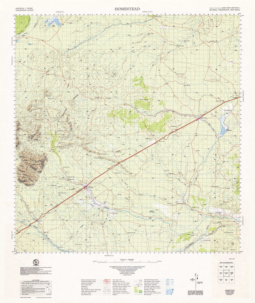 Buy 8057 Homestead 1:100k Topographic Map