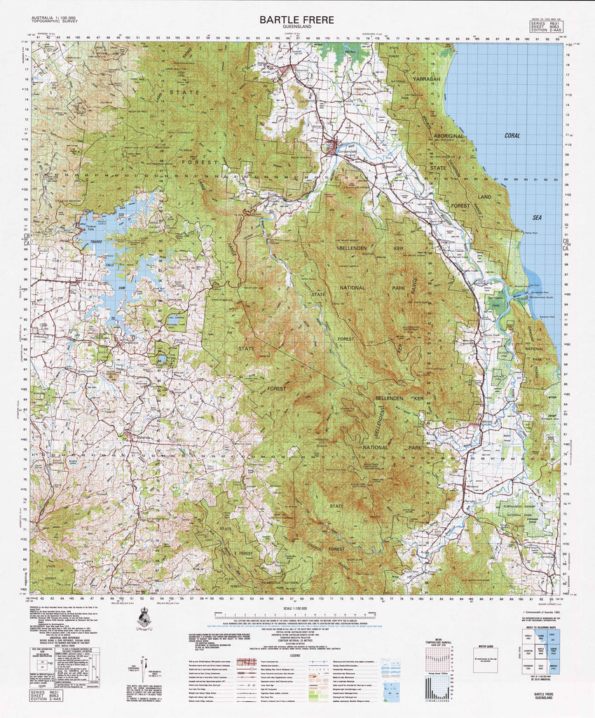 Buy 8063 Bartle Frere 1:100k Topographic Map