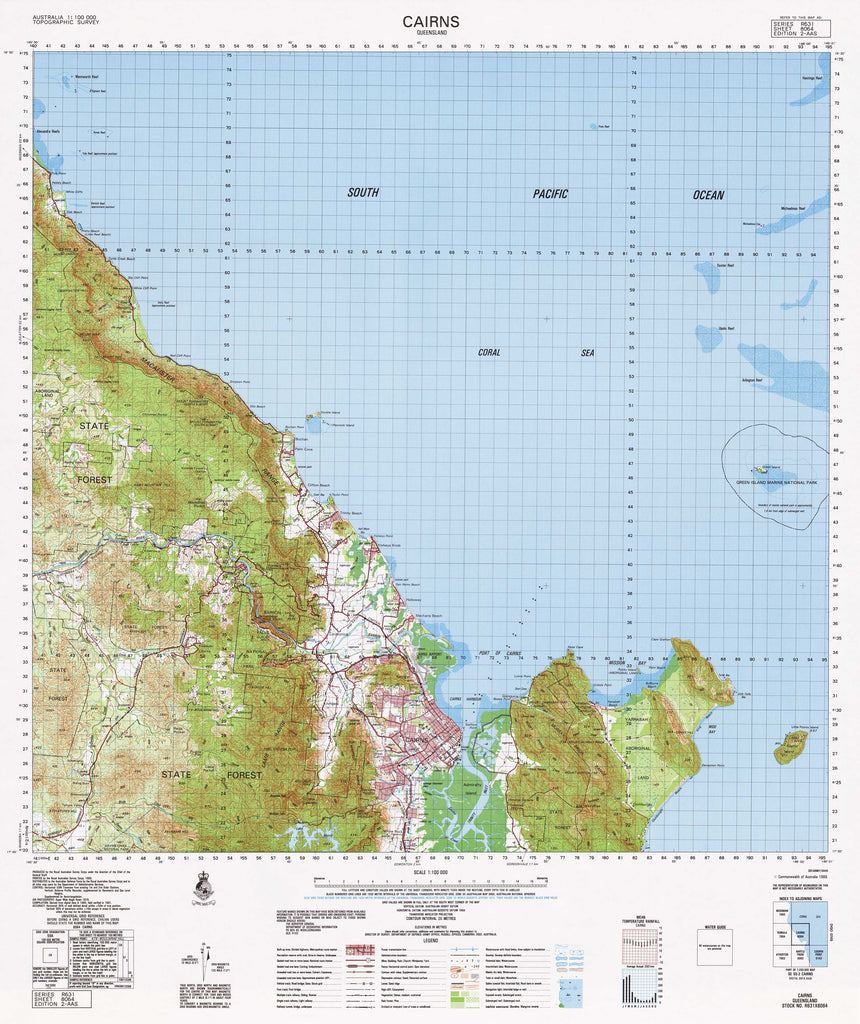 8064 Cairns 1:100k Topographic Map | Mapworld