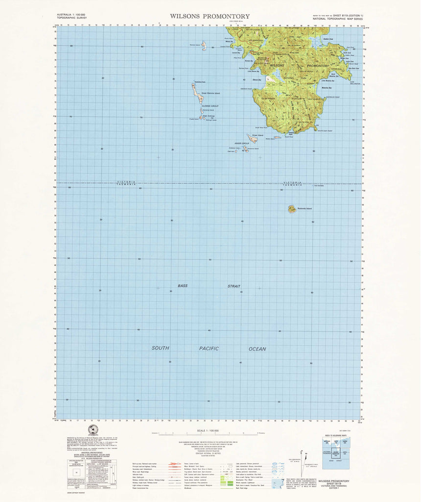 Buy 8119 Wilsons Promontory 1:100k Topographic Map