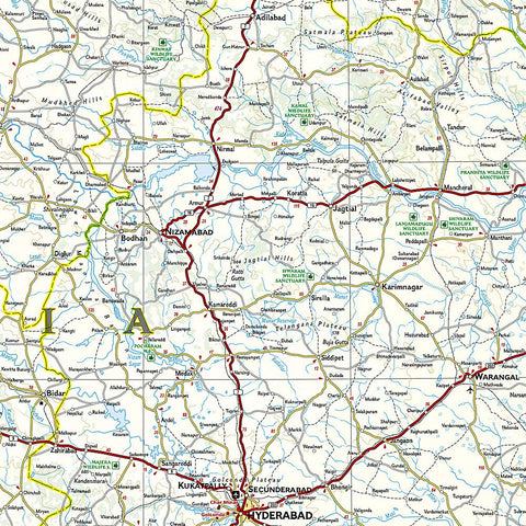 India South National Geographic Folded Map