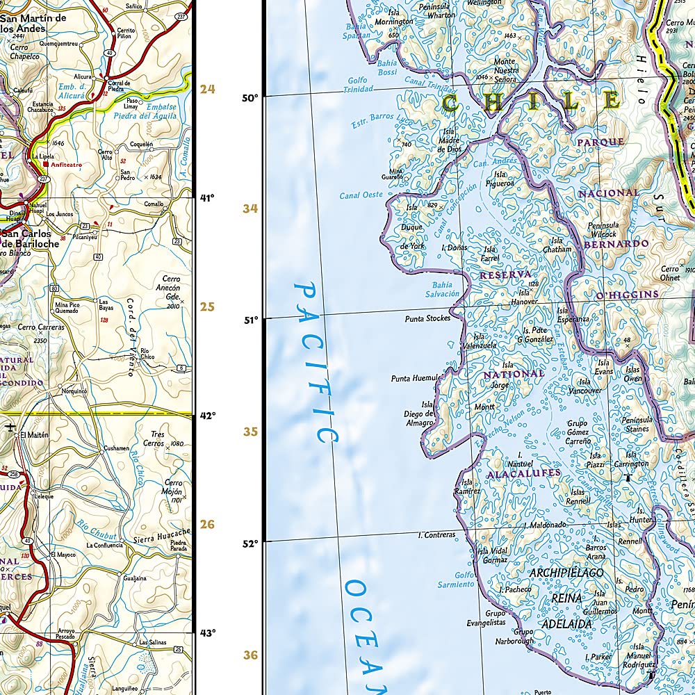 Chile Folded Map – National Geographic | Mapworld