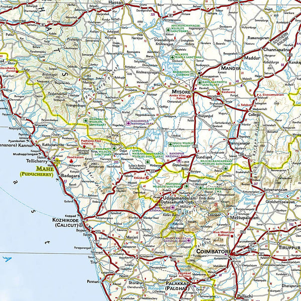 India South Folded Map – National Geographic | Mapworld