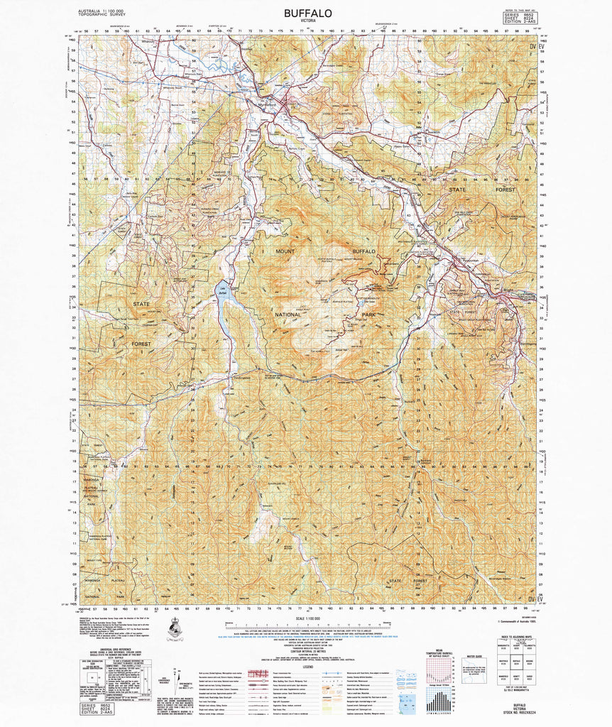 Buy 8224 Buffalo 1:100k Topographic Map