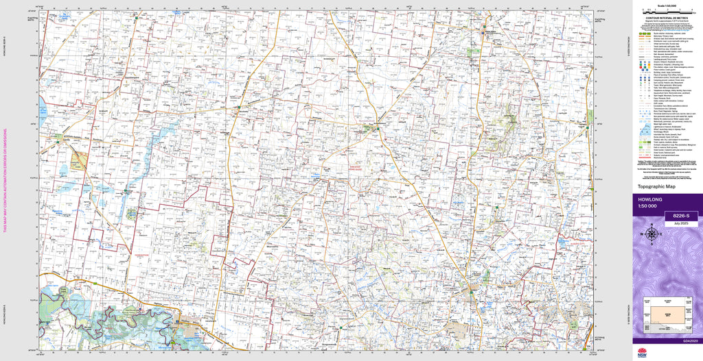 Howlong 8226-S Topographic Map 1:50k | Mapworld