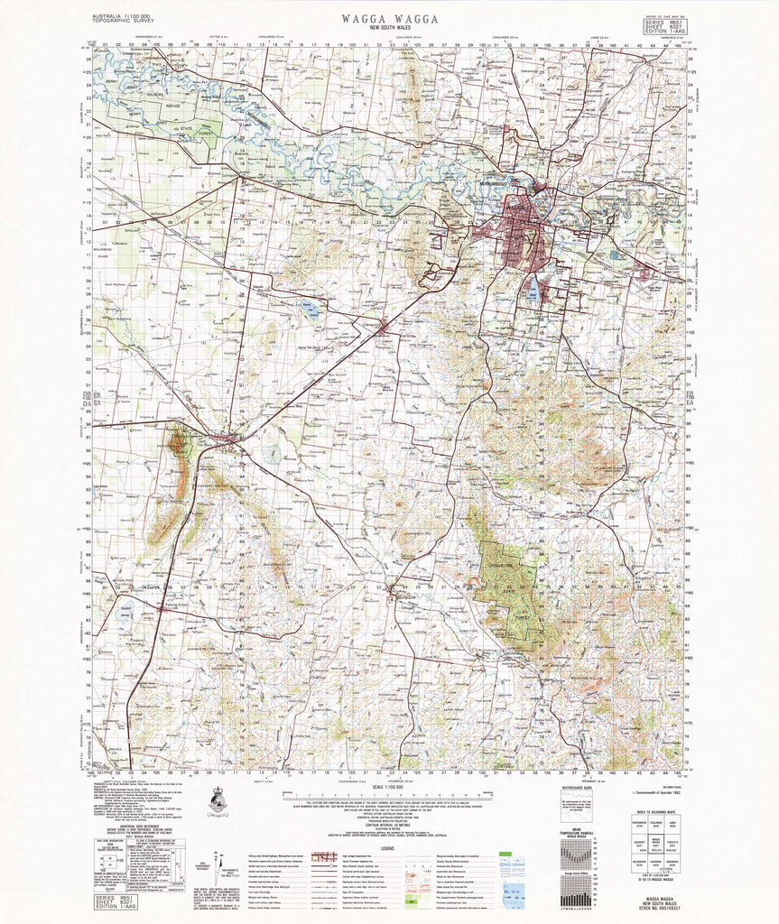 Buy 8327 Wagga Wagga 1:100k Topographic Map