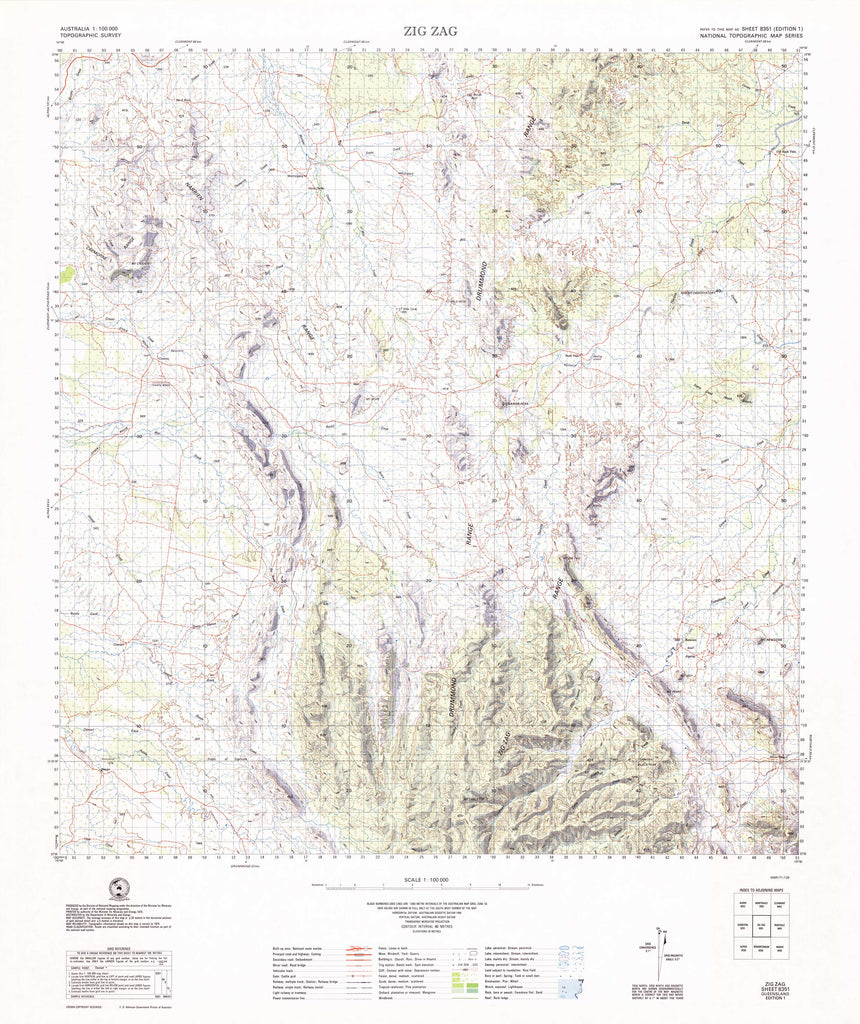8351 Zig Zag 1:100k Topographic Map | Mapworld