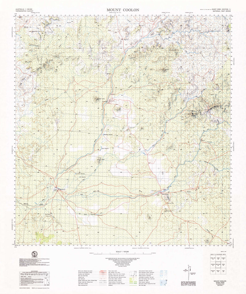 Buy 8355 Mount Coolon 1:100k Topographic Map