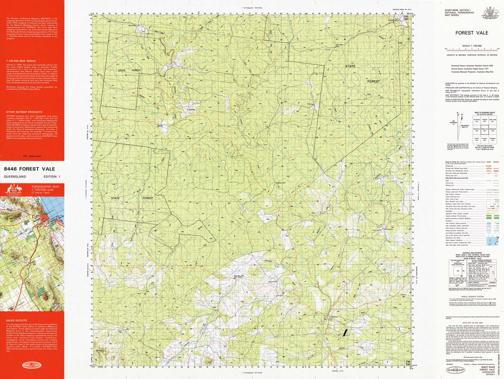 Buy 8446 Forest Vale 1:100k Topographic Map
