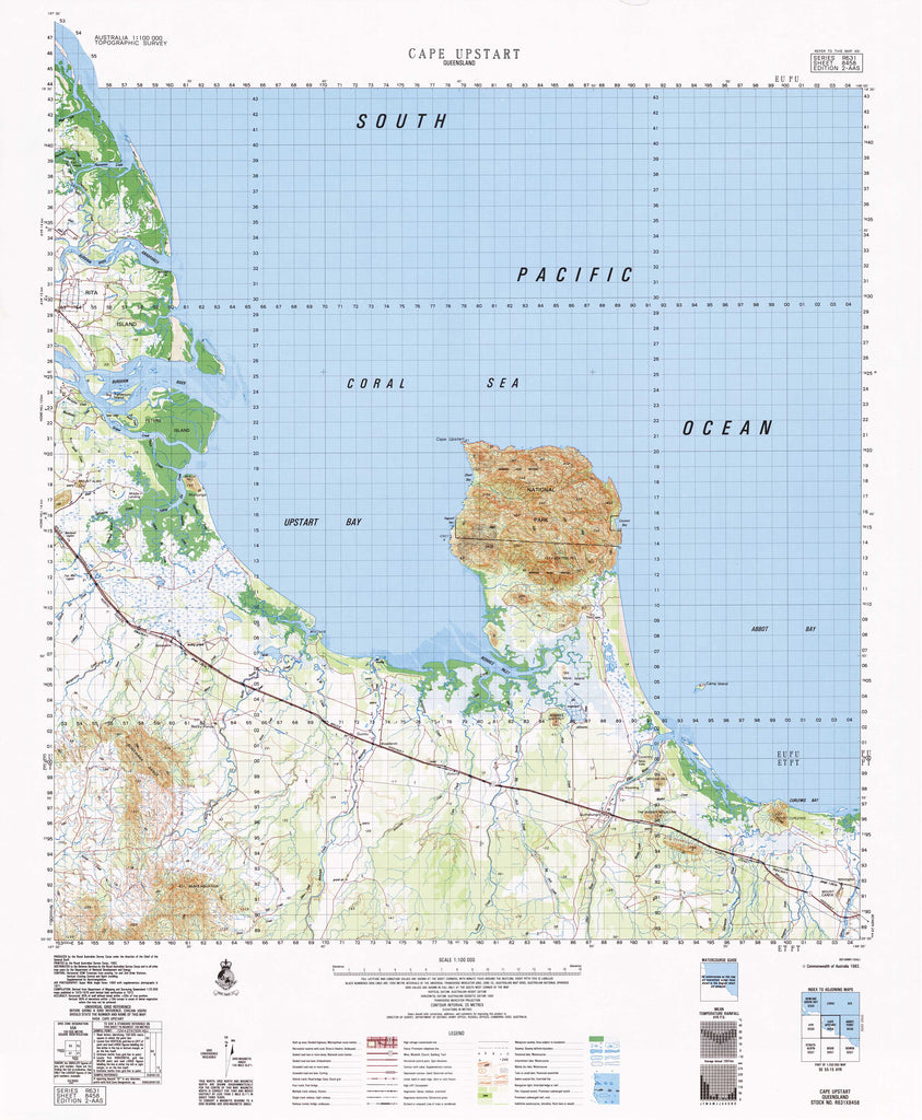 Buy 8458 Cape Upstart 1:100k Topographic Map
