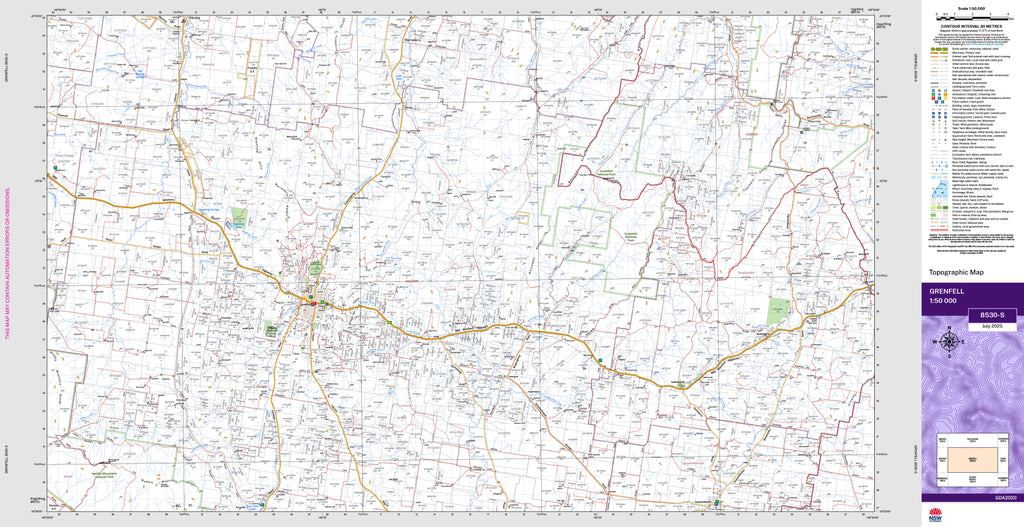 Grenfell 8530-S Topographic Map 1:50k | Mapworld