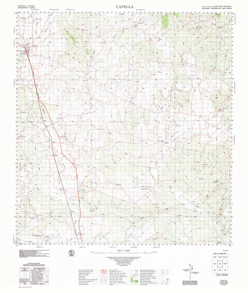 Buy 8551 Capella 1:100k Topographic Map