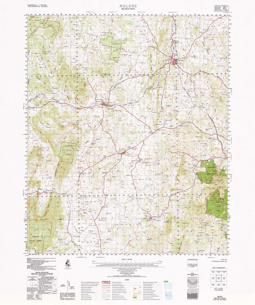 Buy 8631 Molong 1:100k Topographic Map