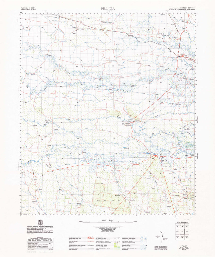Buy 8637 Pilliga 1:100k Topographic Map
