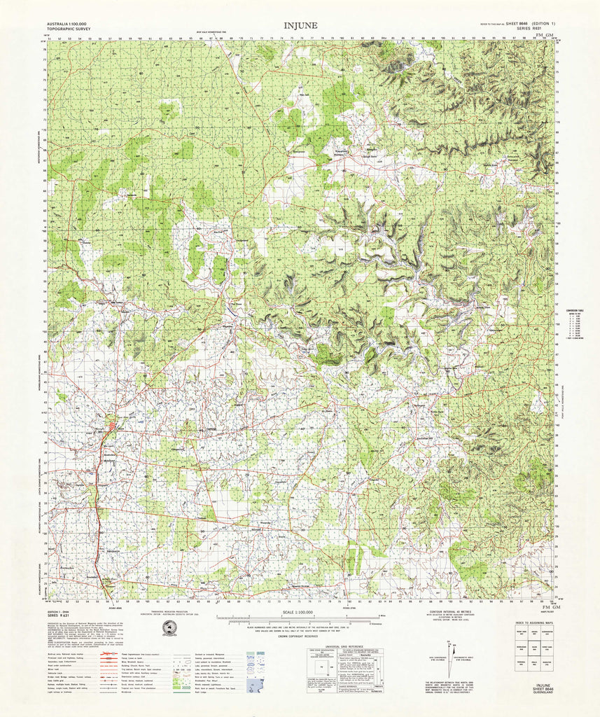 Buy 8646 Injune 1:100k Topographic Map