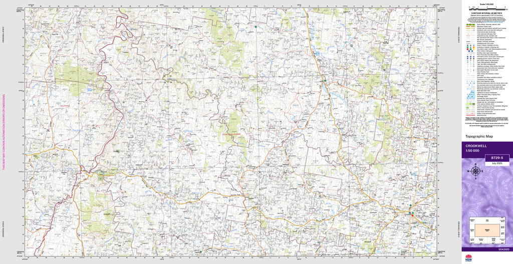 Crookwell 8729-S Topographic Map 1:50k | Mapworld
